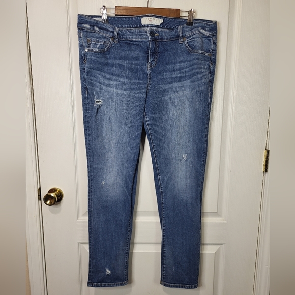 torrid | Jeans | Torrid Boyfriend Distressed Medium Wash Denim Jeans ...